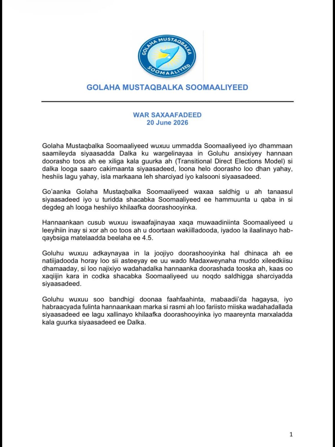 Puntland, Jubaland iyo mucaaradka Muqdisho oo isku raacay hannaan ...